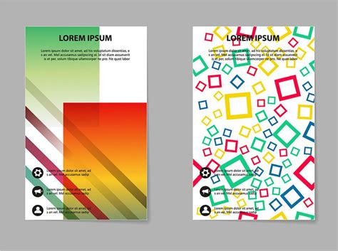 추상적 인 비즈니스 템플릿 설정 소책자 레이아웃 벡터 Eps Ai Uidownload