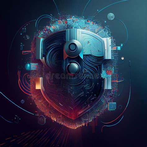 Cyber Security Data Shield System Protection Abstract Cyberspace