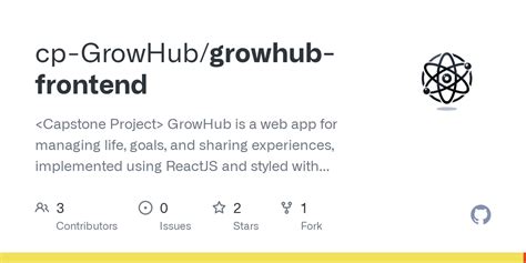 Github Cp Growhubgrowhub Frontend Growhub Is A Web App For Managing Life Goals And Sharing