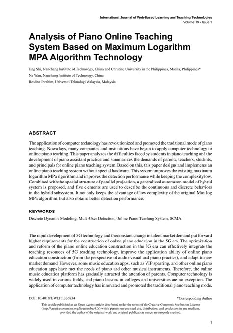 pdf analysis of piano online teaching system based on maximum