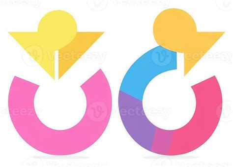 Colorful Circular Graphic Design With Overlapping Segments 60763724 Png