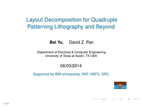 Ppt Layout Decomposition For Quadruple Patterning Lithography And Beyond Powerpoint
