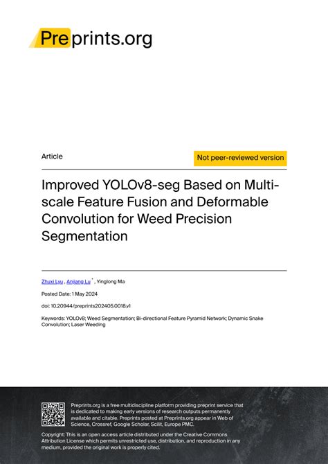 Pdf Improved Yolov8 Seg Based On Multi Scale Feature Fusion And Deformable Convolution For