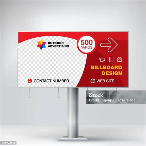 옥외 광고에 대 한 배너 현대적인 디자인 템플릿 게시 사진 텍스트 그래픽 배경 벡터에 대 한 광고 판 간판에 대한 스톡 벡터