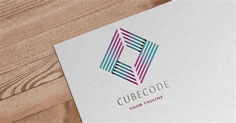 Cube Code Digital Logo Template 313494 TemplateMonster
