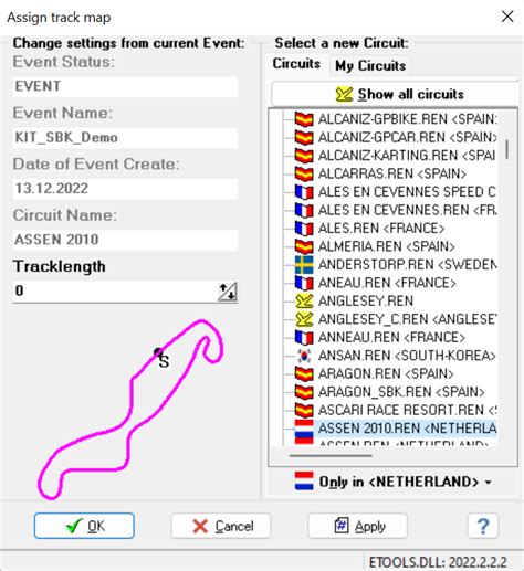 Tracksettings D Datarecording Documentation Documentation