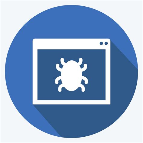Web Crawler Icon In Trendy Long Shadow Style Isolated On Soft Blue Background 5568709 Vector Art