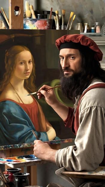 Representation Of The Historical Moment Of The Genius Leonardo Da Vinci