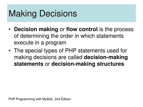 Ppt Lecture 3 Php Conditional Statements And Loops Powerpoint