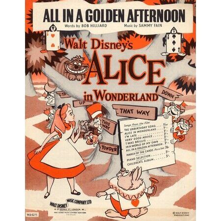 All In A Golden Afternoon Song From Walt Disneys Alice In