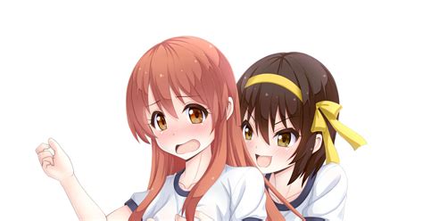 涼宮ハルヒの憂鬱 みくるちゃんの胸を鷲掴みにするハルヒちゃん 彩乃 晶。のイラスト Pixiv
