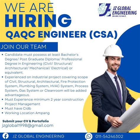 Nur Athirah Roslan On Linkedin We Are Hiring Qaqc Engineer Csa