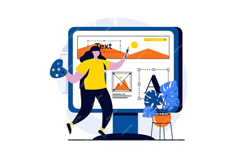 Premium Vector Ui Ux Design Concept With People Scene In Flat Cartoon