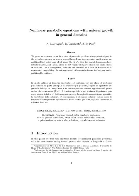 Pdf Nonlinear Elliptic Equations With Natural Growth In General Domains