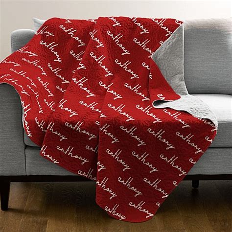 repeating name quilted throw personal creations