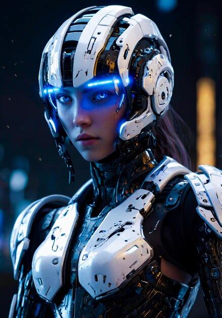 Girl Artificial intelligence 3D rendering concept Generative AI ...