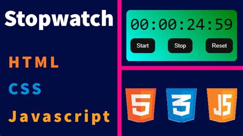 Code Your Own Advanced Stopwatch Using Html Css And Javascript Under