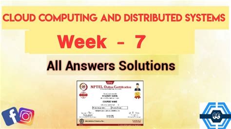 Cloud Computing And Distributed Systems Week 7 Answers 2024 Nptel 2024 Youtube