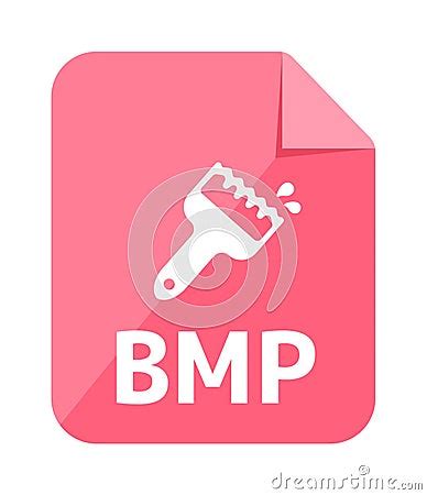 File Formats Vector Icon Illustration BMP Bitmap CartoonDealer Com