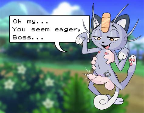 Rule 34 Alolan Meowth Cat Tail Duo Female Feral Flat Chested Hi Res Holding Up Male Male