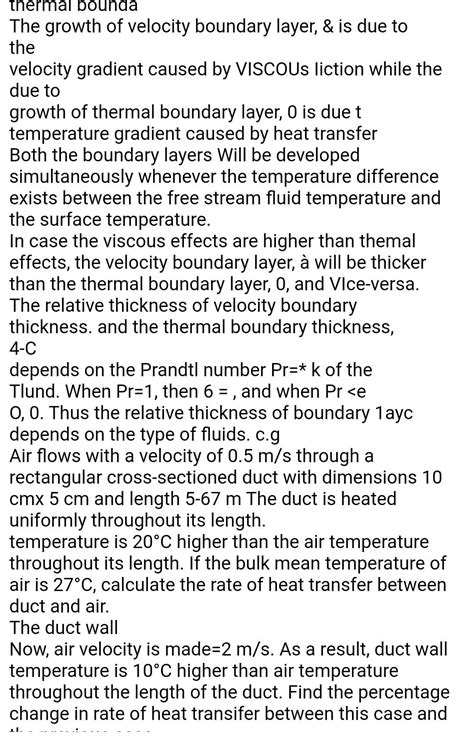 solved thermal bounda the growth of velocity boundary layer