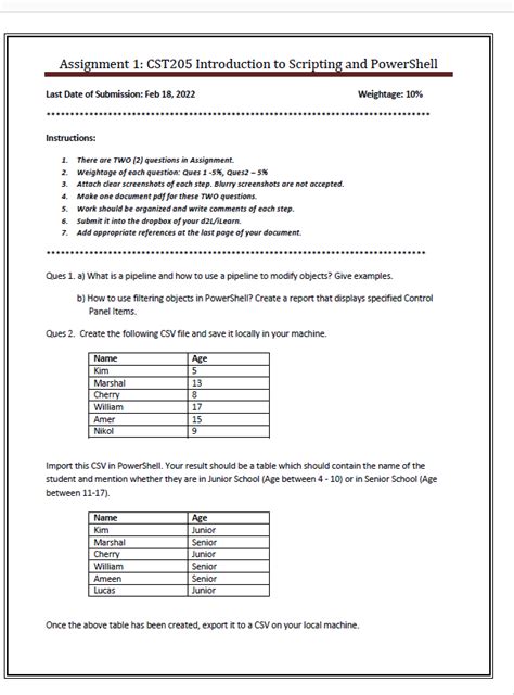 Assignment 1 Cst205 Introduction To Scripting And