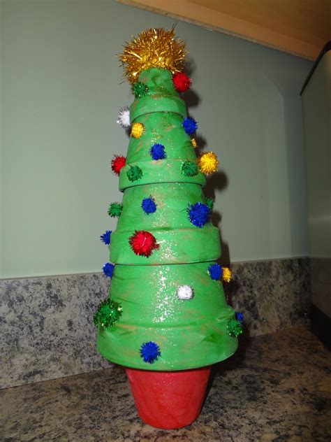 Not So Crafty Mama Clay Pot Christmas Tree
