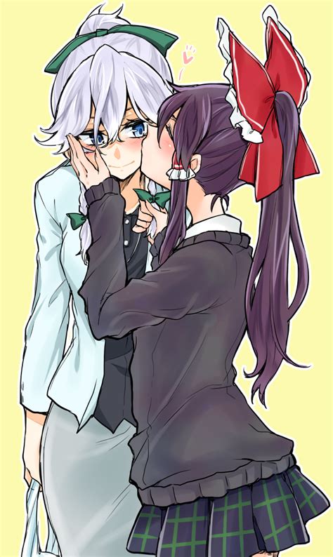 Schoolgirls Reimu X Sakuya R Touhou Yuri