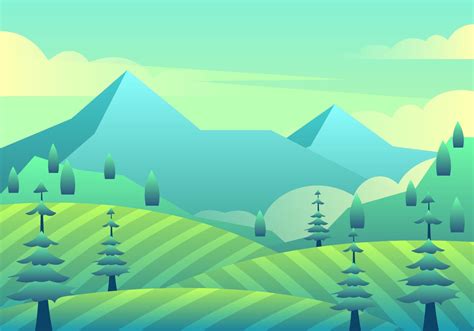 Spring Landscape Vector 266842 Vector Art At Vecteezy