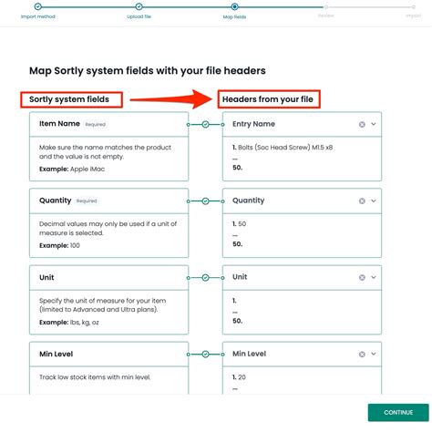 bulk importing new items folders sortly support