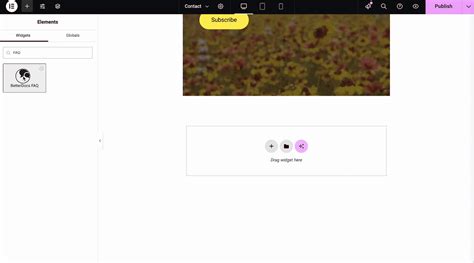 how to configure betterdocs faq builder in elementor betterdocs