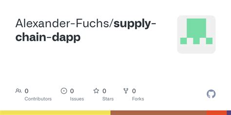 github alexander fuchs supply chain dapp