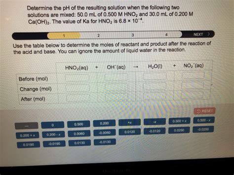 Solved Determine the pH of the resulting solution when the | Chegg.com