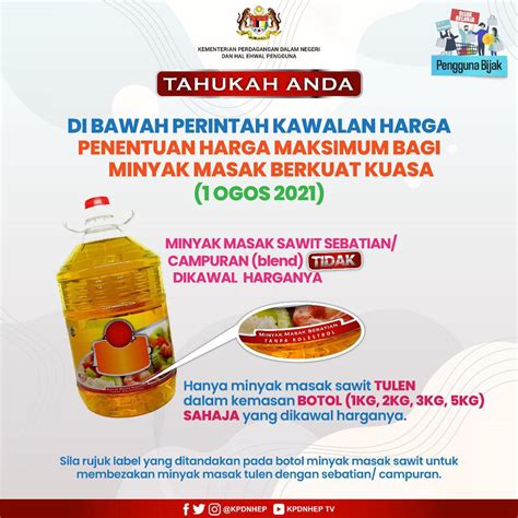 Harga Minyak Masak Naik Hingga Hampir Rm50 Untuk 5kg Ini Respon Kpdnhep