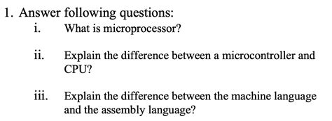 Difference Between Cpu And Microprocessor Ianfoz