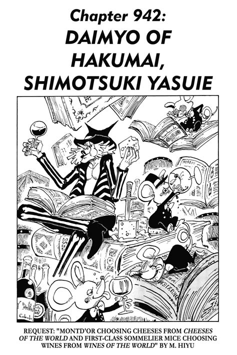 One Piece Chapter 942 The Daimyo Of Hakumai Shimotsuki Yasuie One Piece Manga