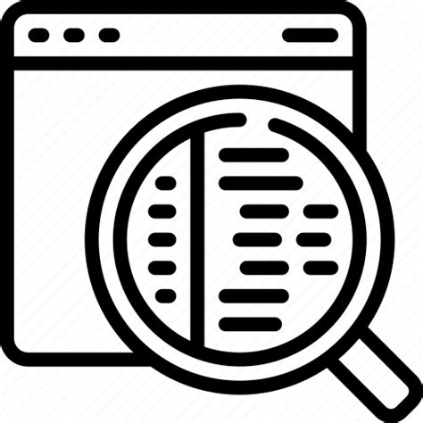 Code Review Programming Developer Magnifying Glass Icon Download