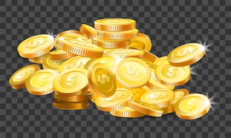 Premium Vector Vector Stack Of Gold Coins Isolated