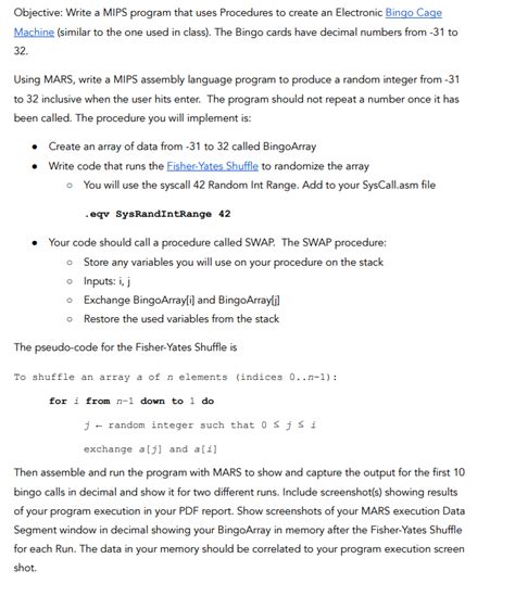 solved a objective write a mips program that uses