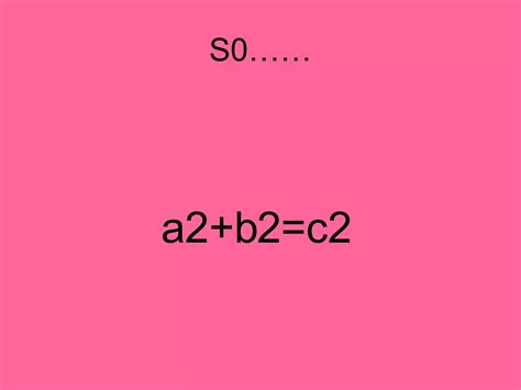 The Pythagorean Theorem Ppt