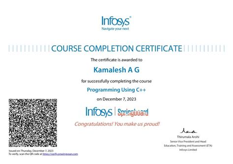 Infosysspringboard Cplusplus Programming Skilldevelopment