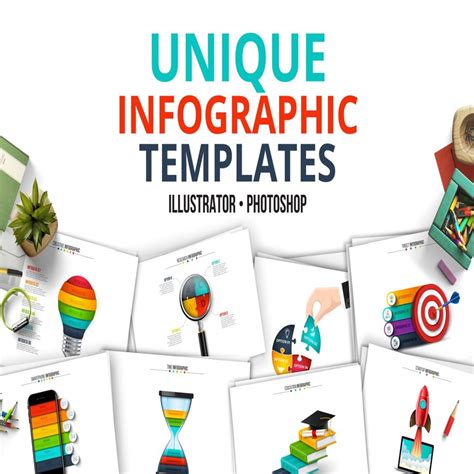 创业 教育 商业和抽象信息图表模板 Unique infographic templates 设计素材分享 一流设计网