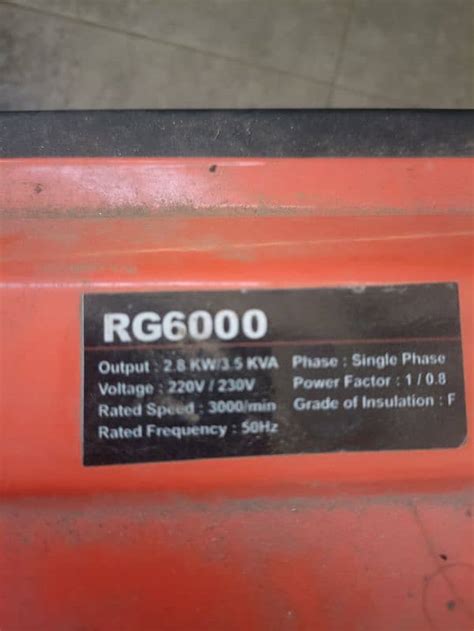 Jascon 3 5 Kva Generator Rg 6000 Generators 1100086636
