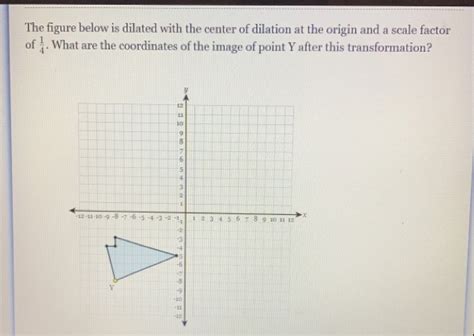 Solved The Figure Below Is Dilated With The Center Of Dilation At The Origin And A Scale Factor