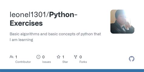 Github Leonel Python Exercises Basic Algorithms And Basic Concepts Of Python That I Am