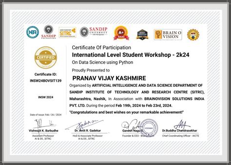 pranav kashmire on linkedin datascience python workshop learning