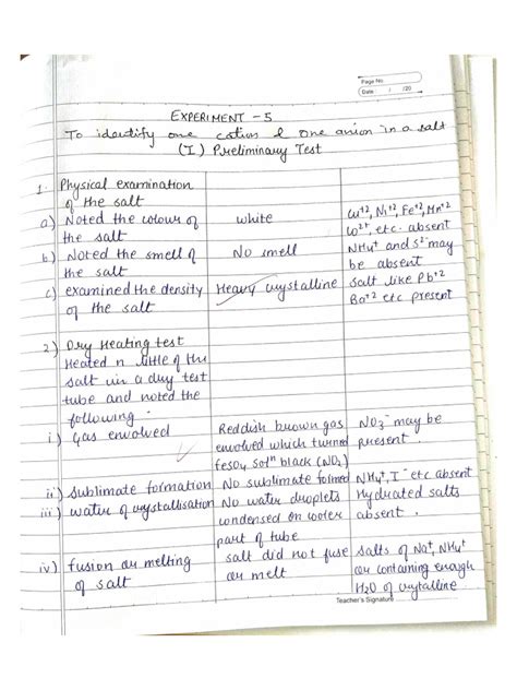 Salt Analysis Pdf Salt Analysis Pdf