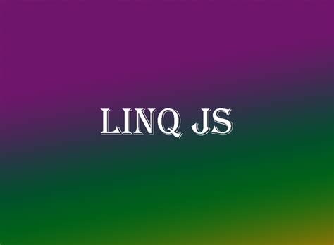 Linqjs Tutorial 01 — Nodejs With Lambda Expression Install Sum Avg