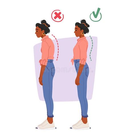 Good Bad Posture Standing Stock Illustrations 171 Good Bad Posture