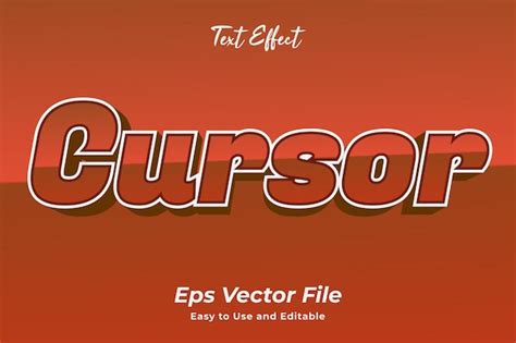Premium Vector Cursor Text Effect Easy To Use Editable Premium Vector